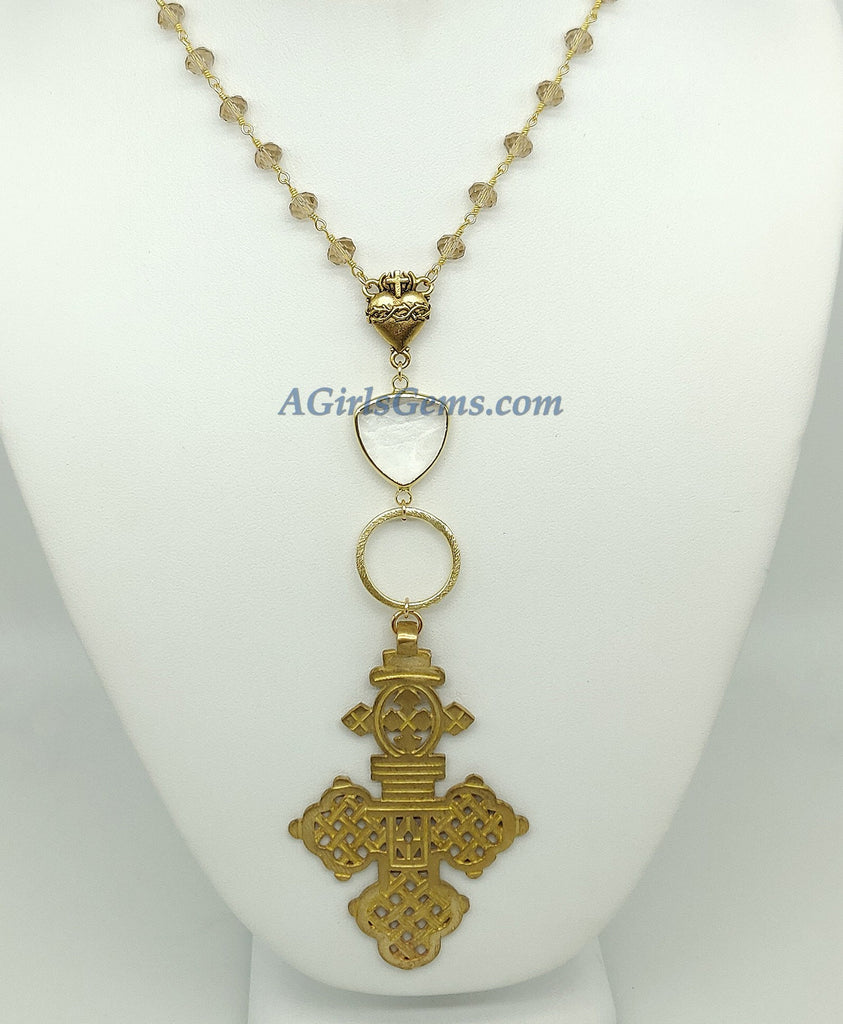 Gold Coptic Cross Necklace – A Girls Gems